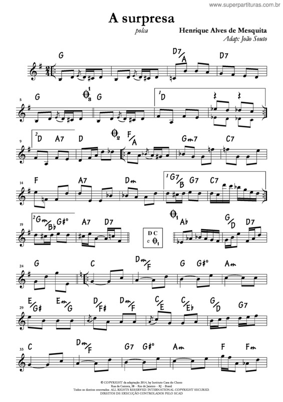Super Partituras - A surpresa v.2 (Henrique Alves de Mesquita), com cifra