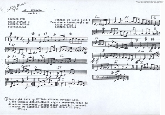 Super Partituras - Músicas de Guaraci da Costa