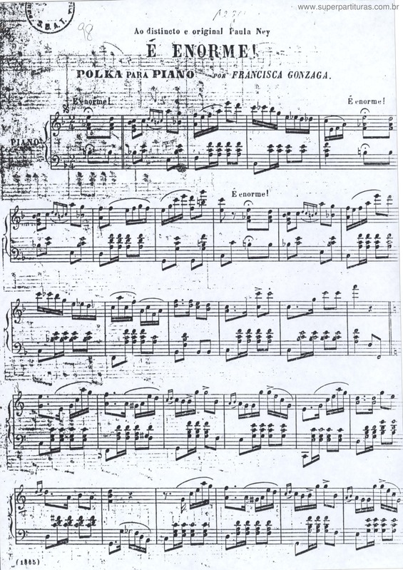 Super Partituras - É Enorme (Chiquinha Gonzaga), com cifra