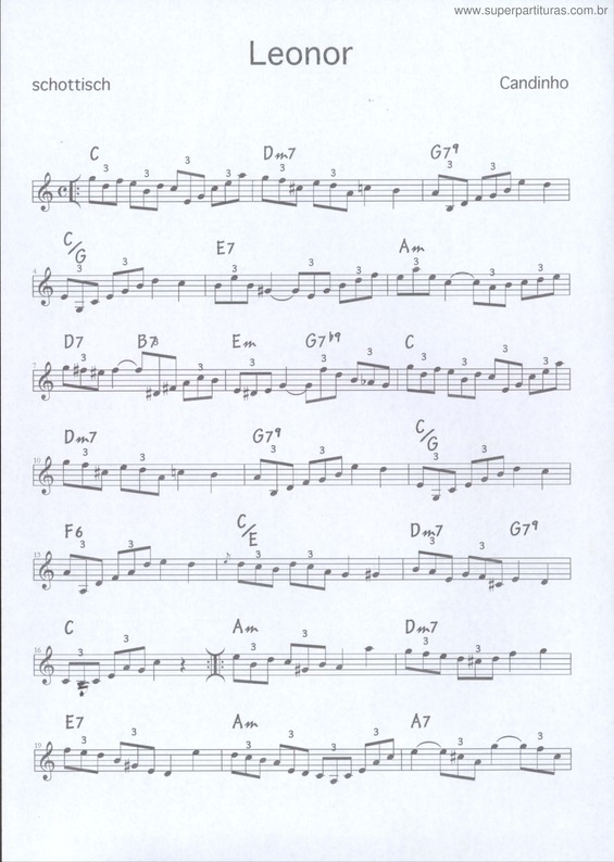 Super Partituras - Leonor v.3 (Dedo Thenório, Paulo Costa), com cifra