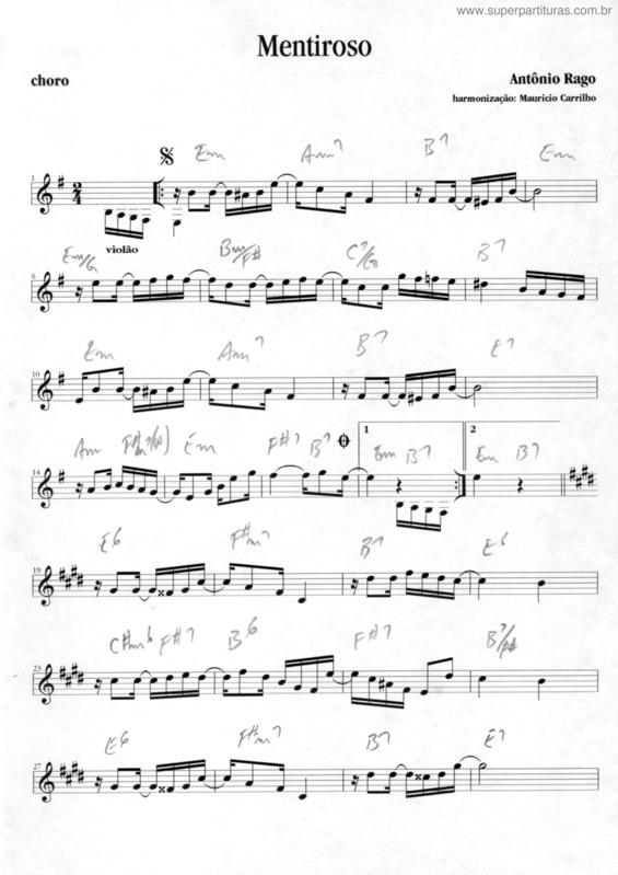 Super Partituras - Músicas de Antônio Rago
