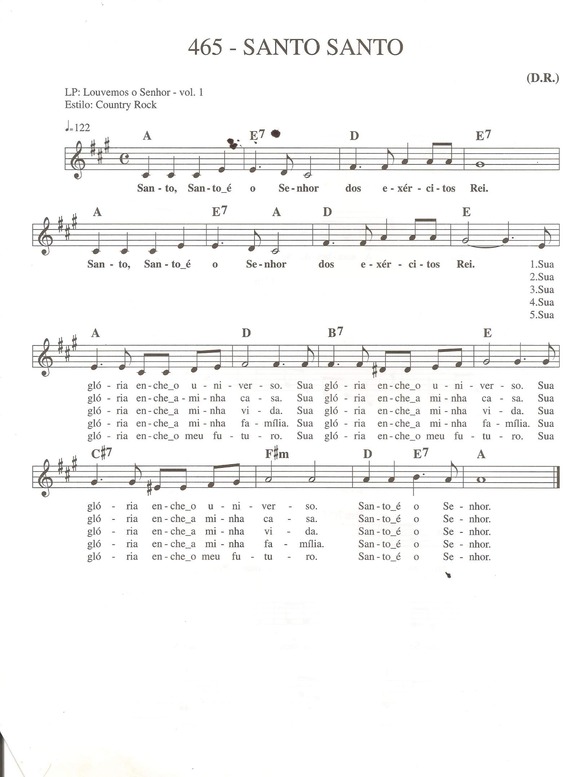 Super Partituras - Santo Santo v.2 (Músicas Cristãs), com cifra Super Partituras - Santo Santo v.2 (Músicas Cristãs), com cifra