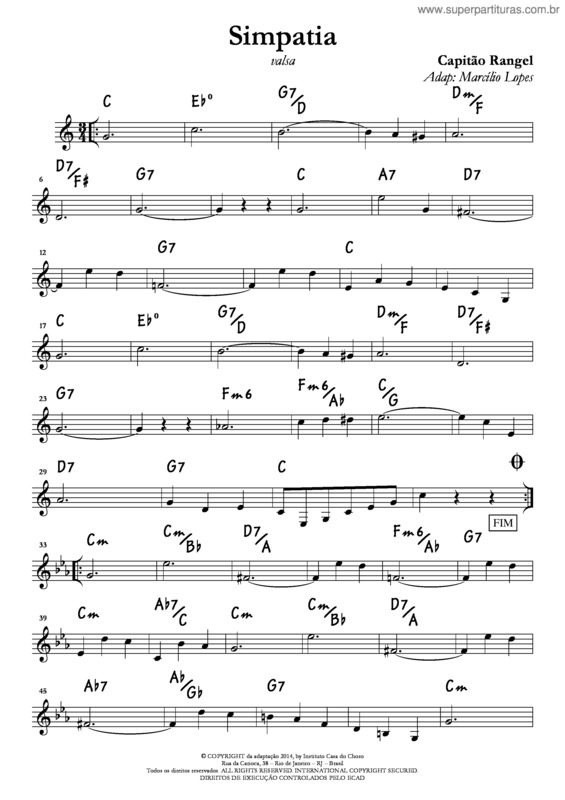 Super Partituras - Simpatia (Chiquinha Gonzaga), com cifra