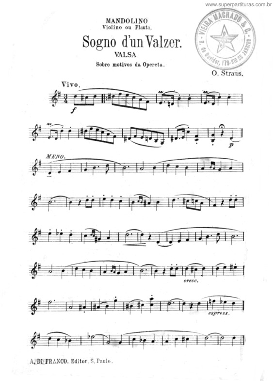 Super Partituras - Sogno v.3 (Robert Schumann), com cifra