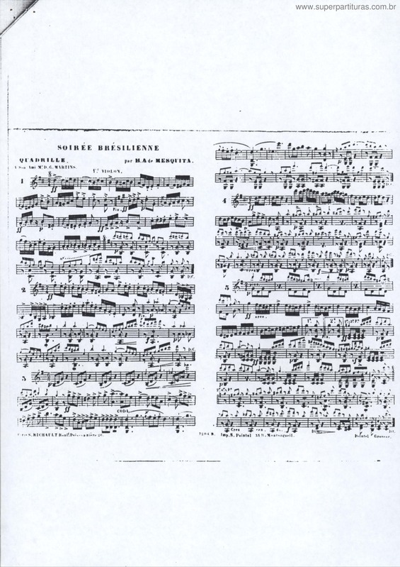 Super Partituras - Soirée brésilienne (Henrique Alves de Mesquita), com cifra