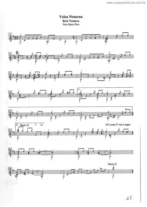 Super Partituras - Noturna (Guinga, Paulo César Pinheiro), com cifra